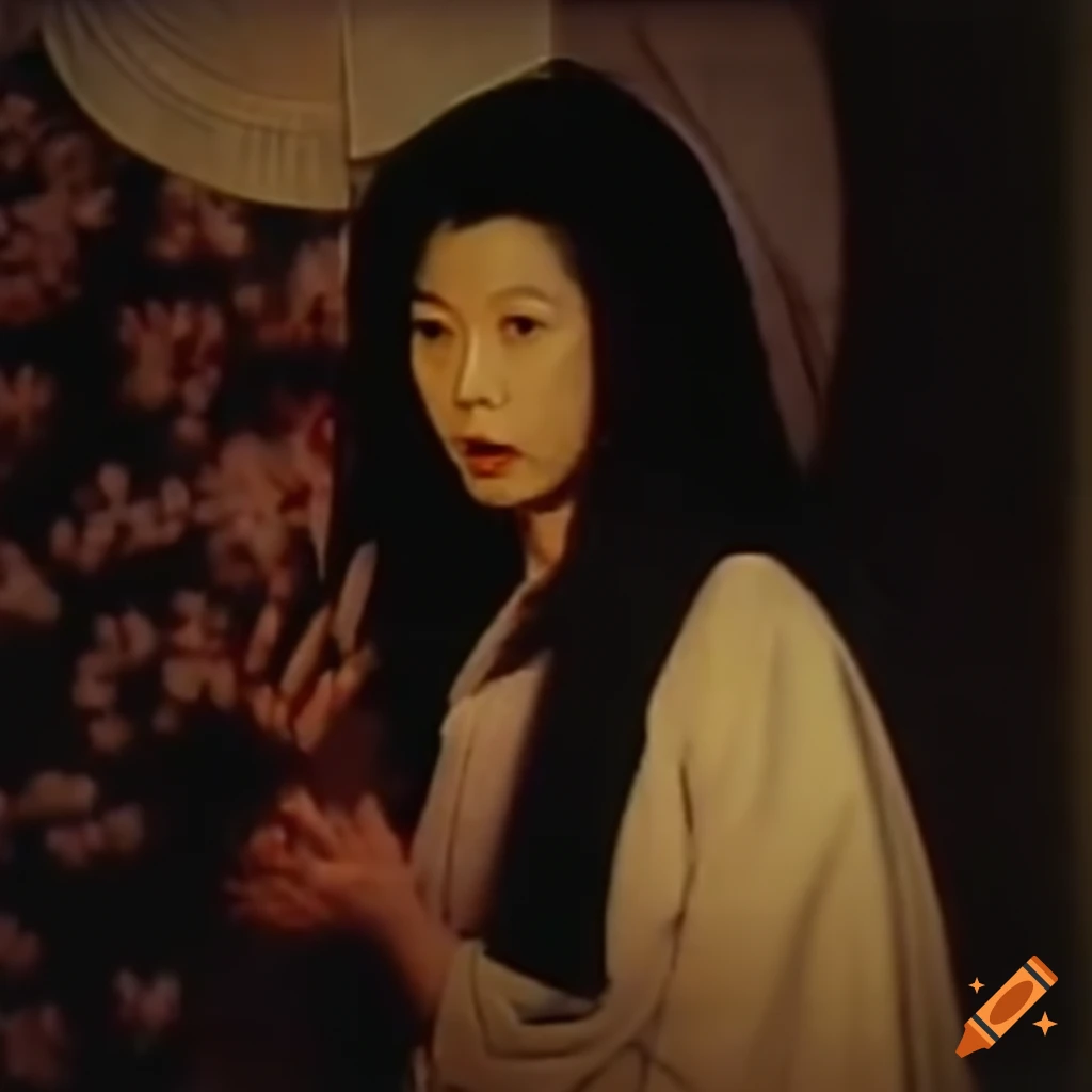Japanese vampire woman in white kimono on a horror tv show from may ...