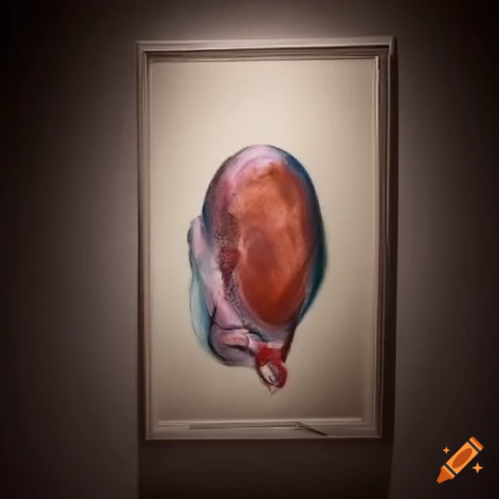 Hand holding a balloon in the style of francis bacon on Craiyon