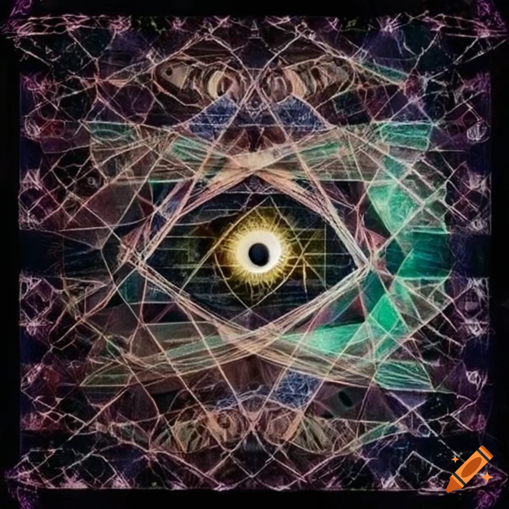 Geometric design of an infinity eye dollar symbol on Craiyon