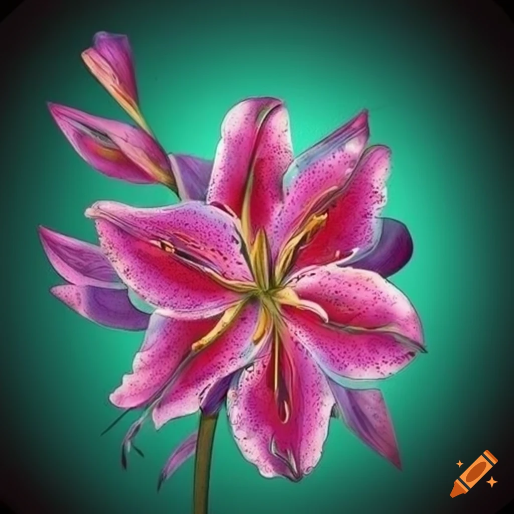 Stunning drawings of lilies inspired by holy mountains on Craiyon