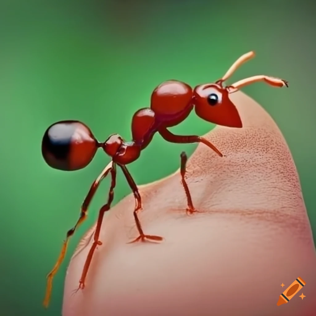 Ant on hand on Craiyon