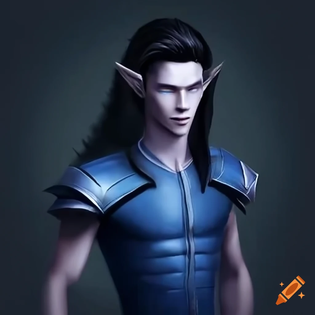 Attractive young male elf with unique features and striking appearance ...