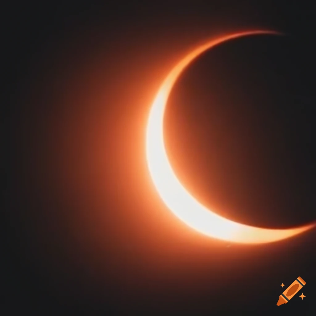 Partial solar eclipse with crescent shape on Craiyon