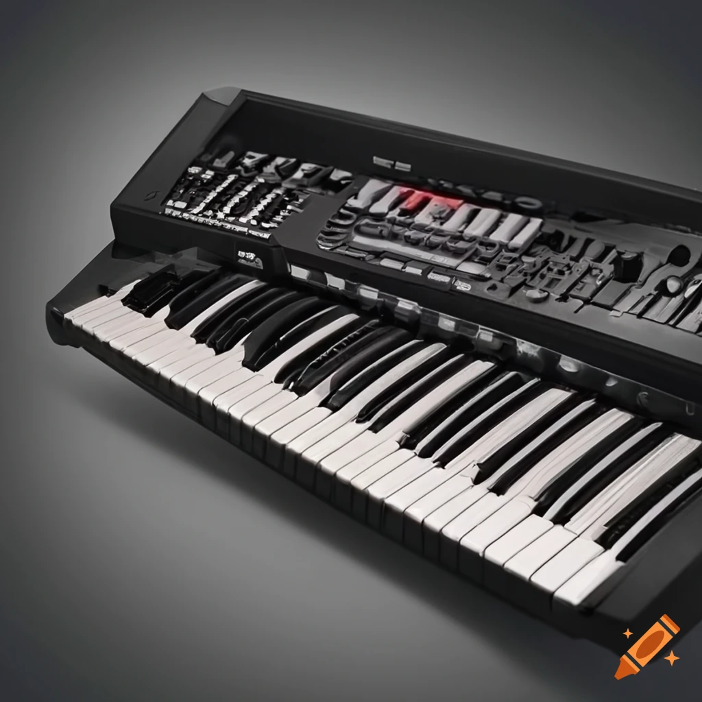 Electronic organ keyboard on Craiyon