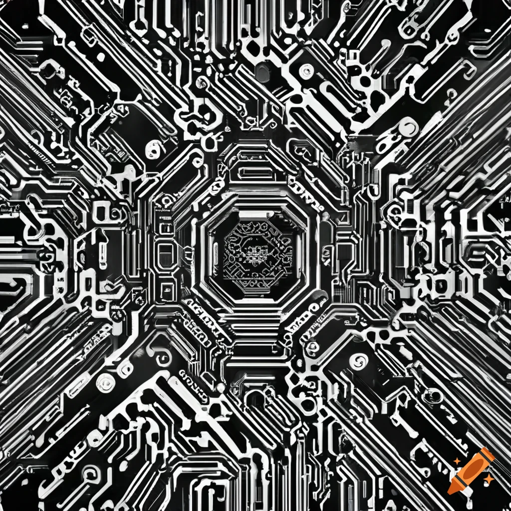 Circuit board pattern design on Craiyon