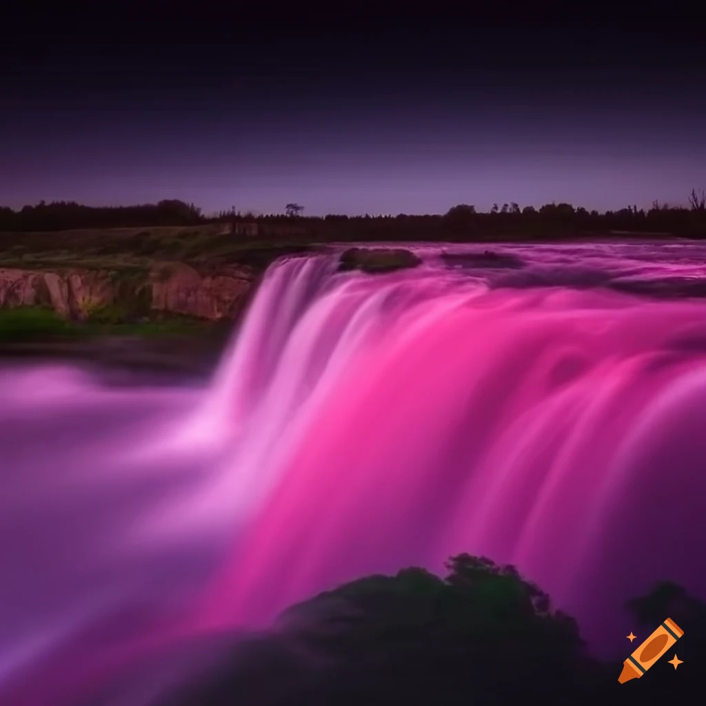 Pink Niagara Falls on Craiyon