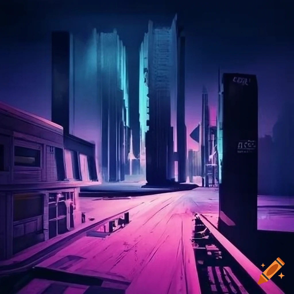 Nostalgic future architecture design on Craiyon