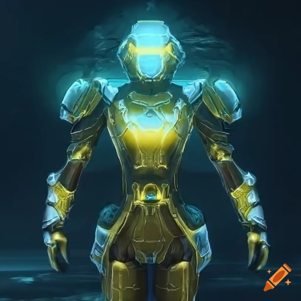 Tek solarpunk style armor inspired by the zodiac sign of Pisces with ...