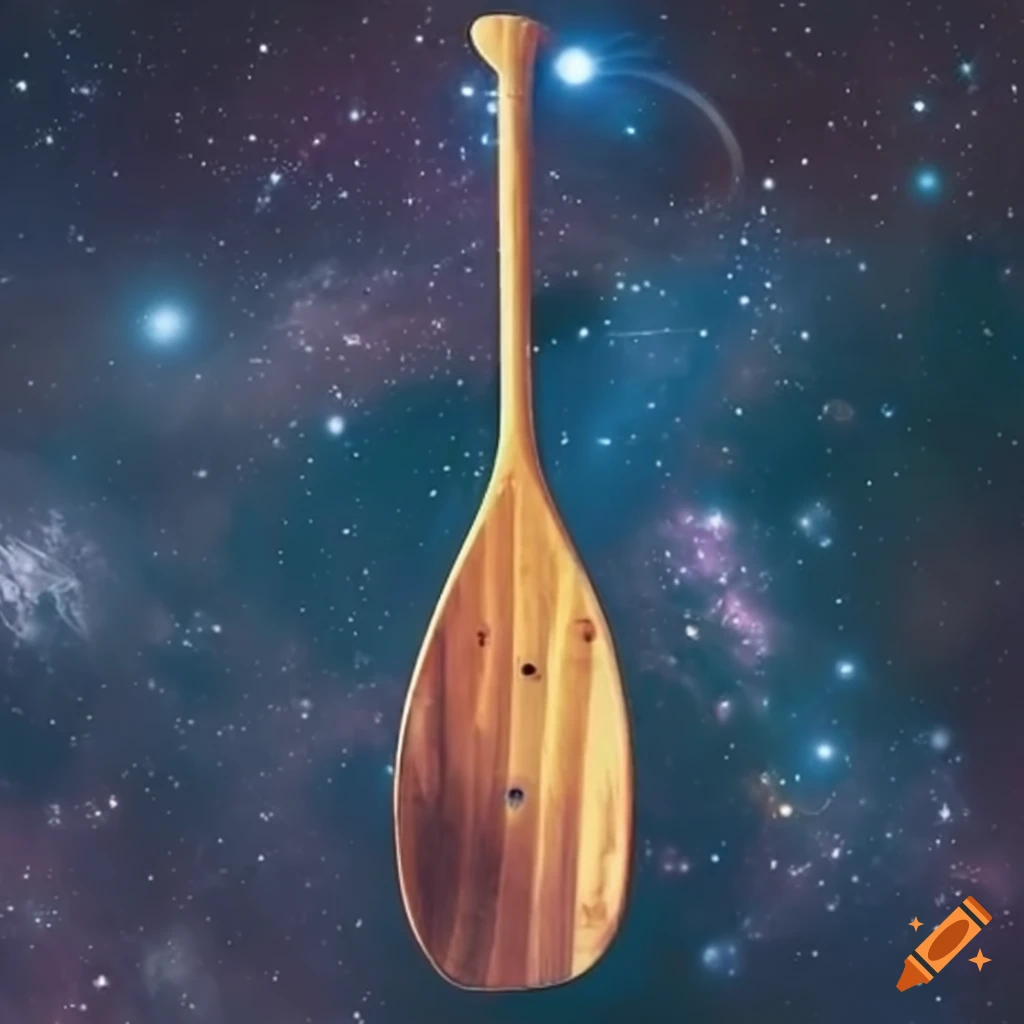 Canoe paddle in space on Craiyon