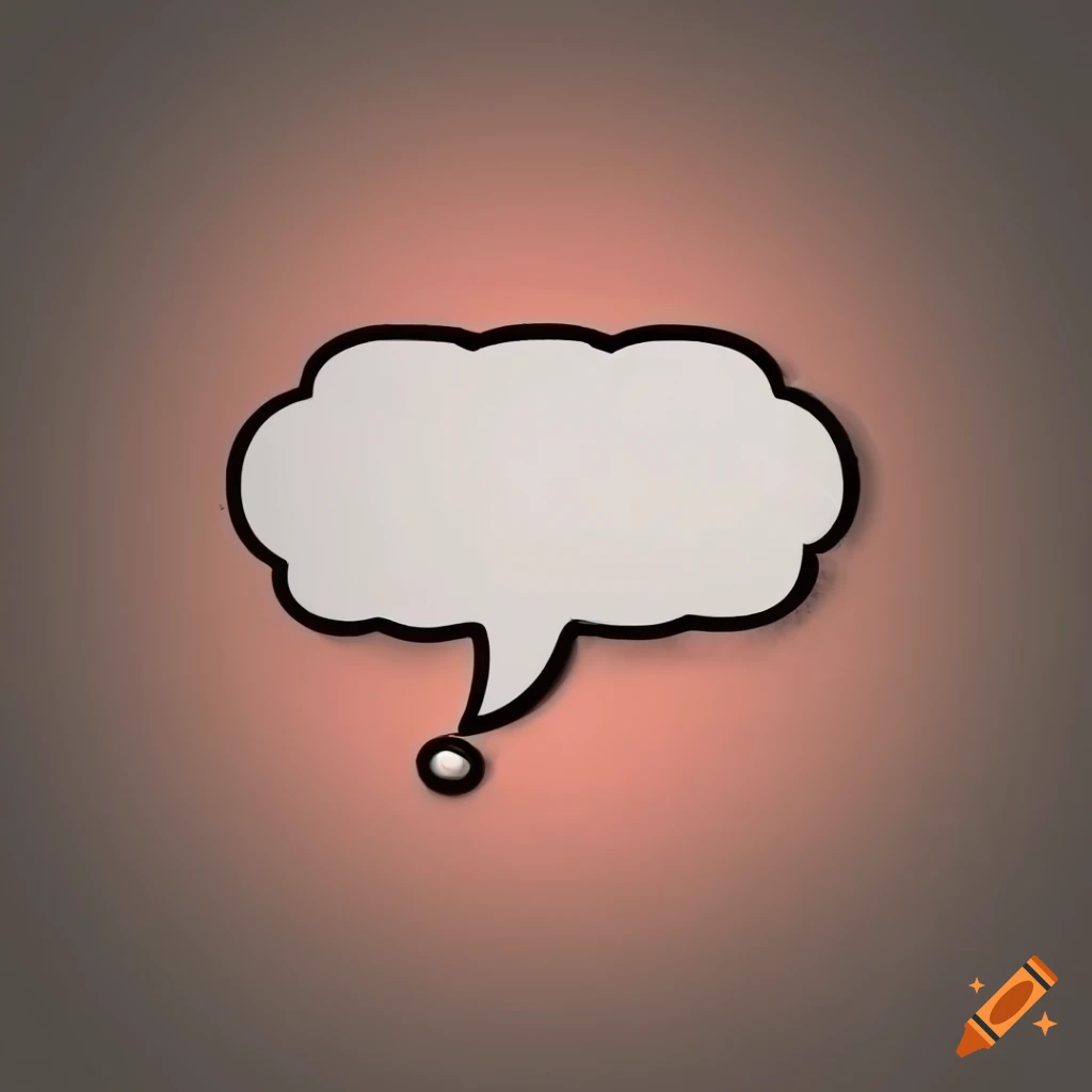 Thinking bubble illustration on Craiyon