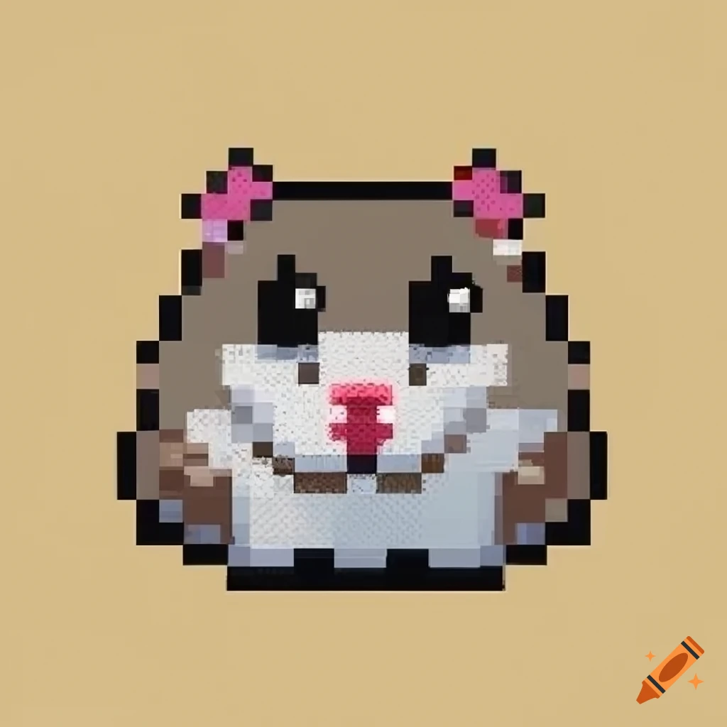 Adorable hamster in pixel art 16 bit style on Craiyon
