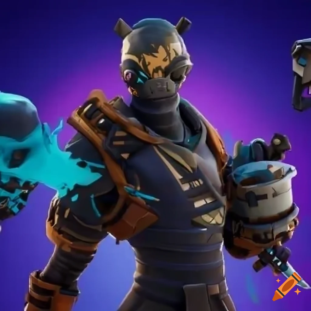 Scrimmage scrapper fusion with metal mouth in fortnite on Craiyon