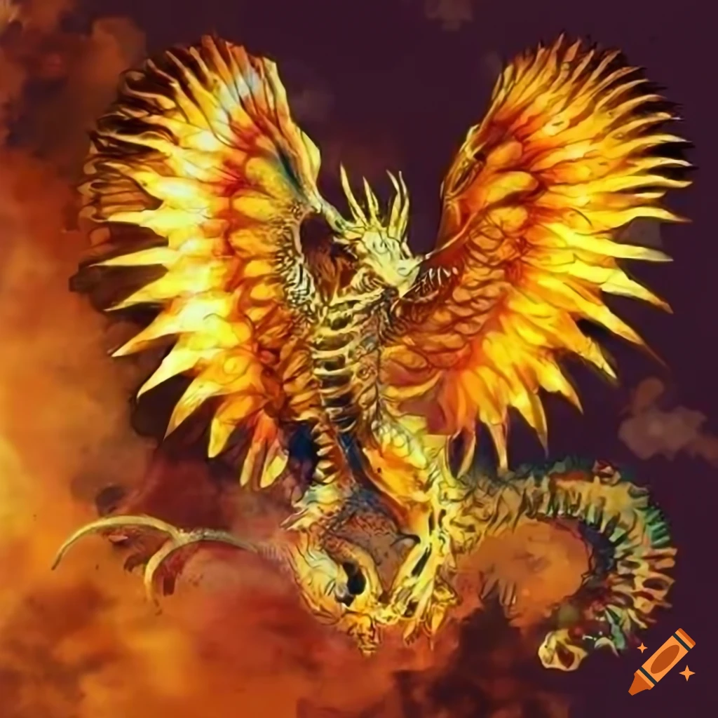 Golden eagle dragon hybrid in watercolor style on Craiyon
