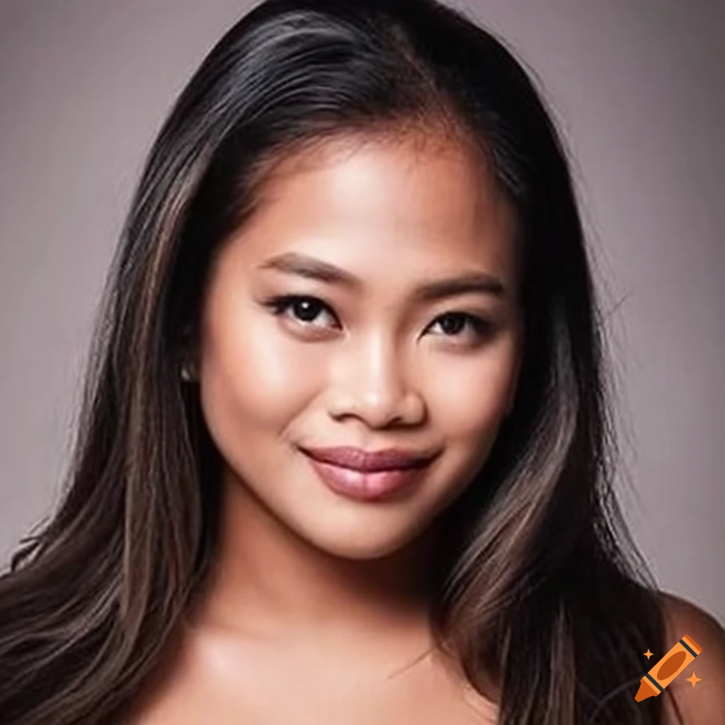 Hyperrealistic filipina woman portrait with distinctive features on Craiyon