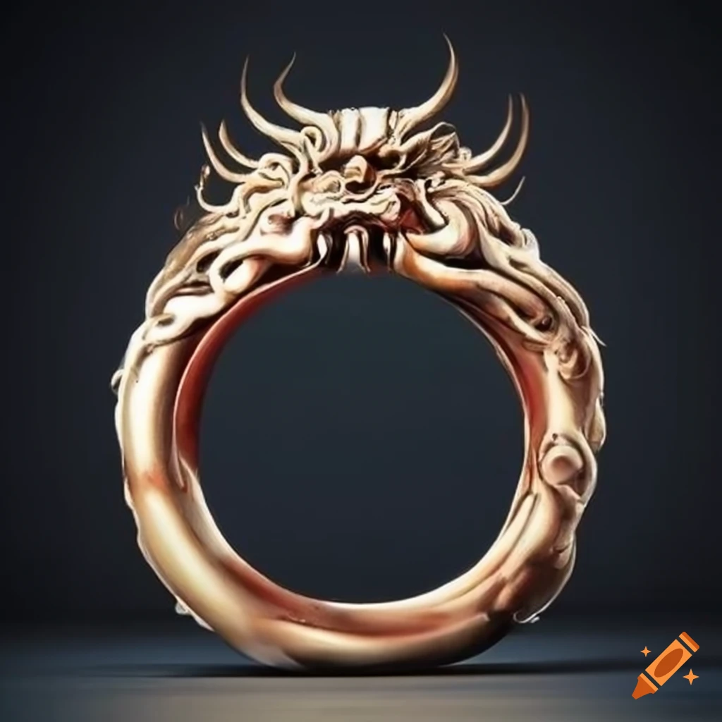 Chinese ink artwork of the mythical one ring on Craiyon