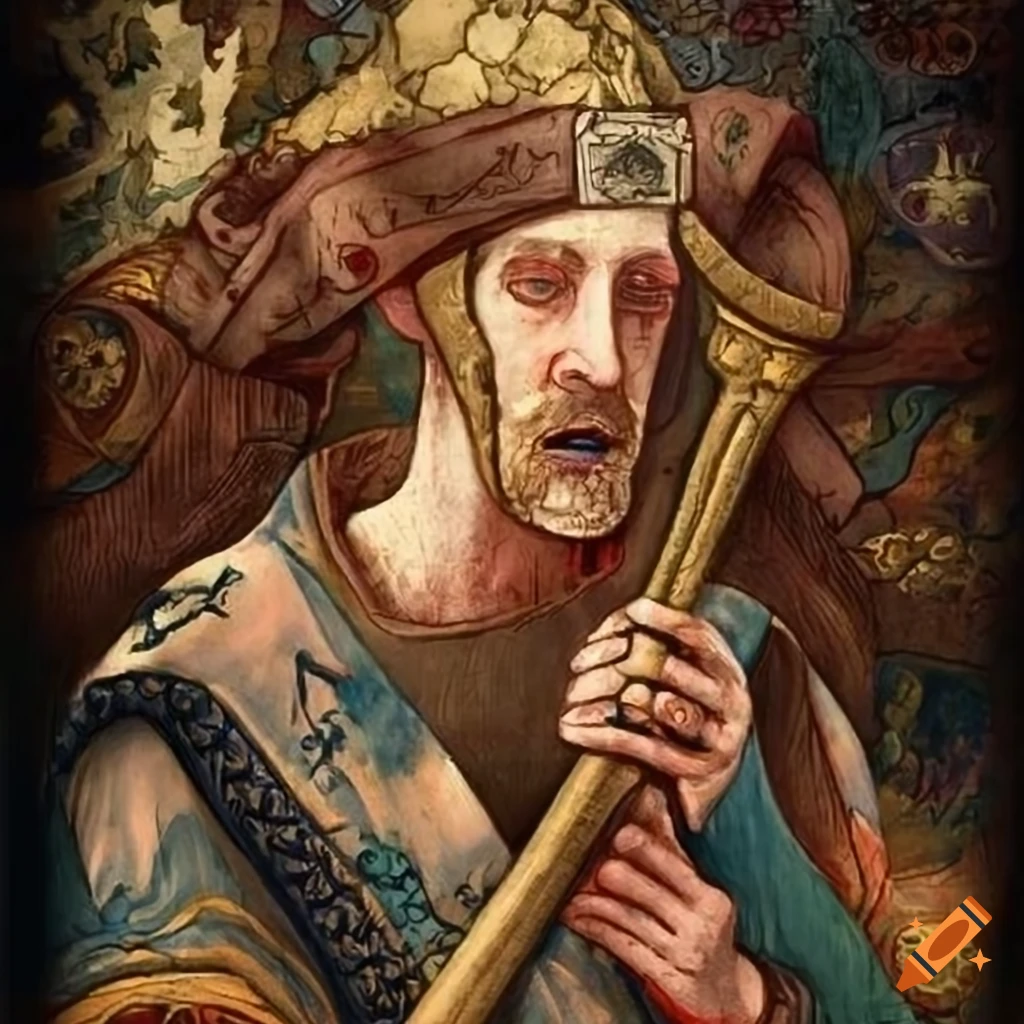 Medieval fool abstract tarot card on Craiyon