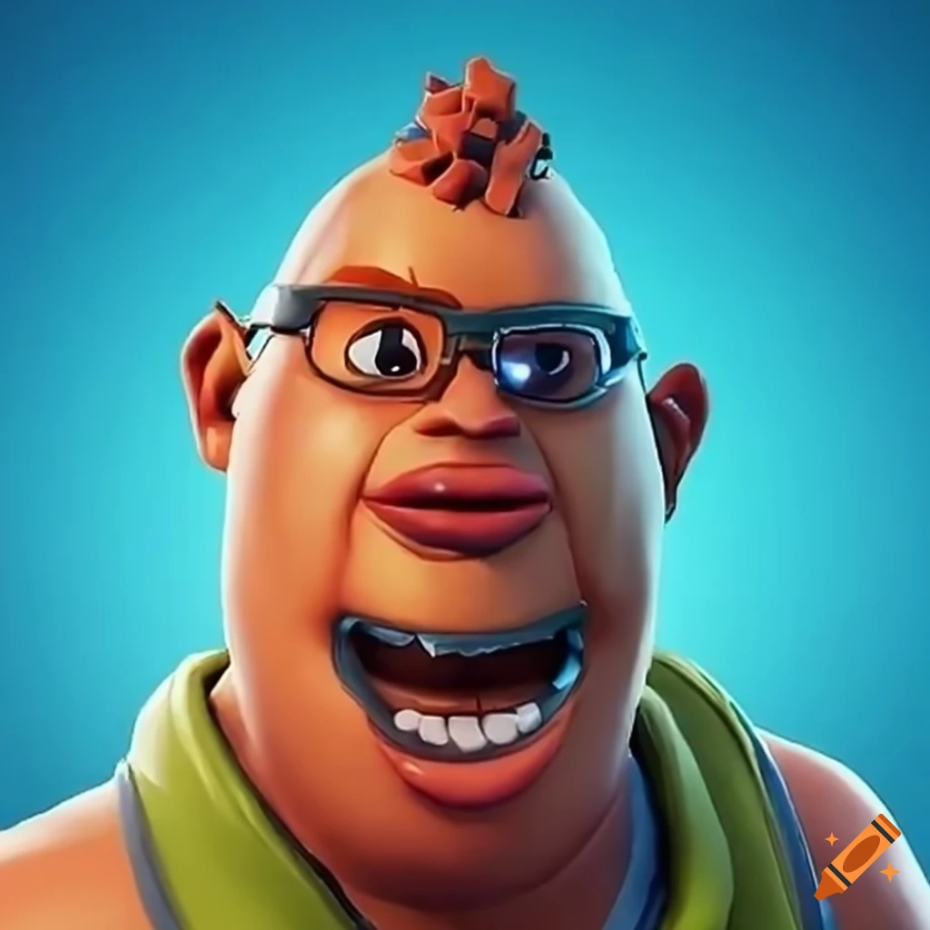 Boy playing fortnite on a computer while eating chips on Craiyon