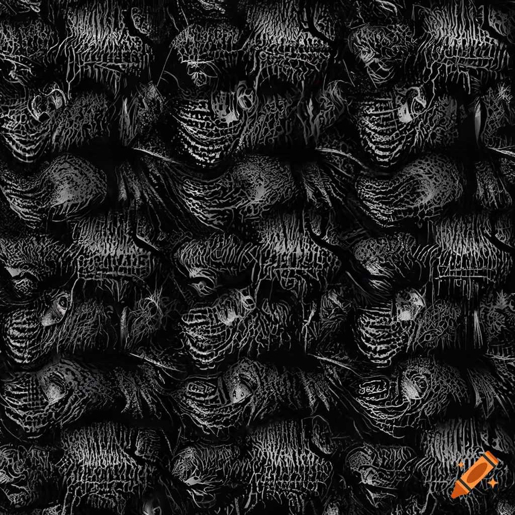 Abstract greyscale digital music pattern album cover on Craiyon