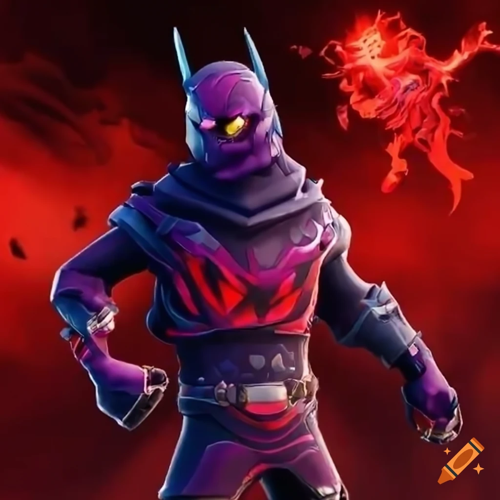 Inferno with his raven in fortnite on Craiyon