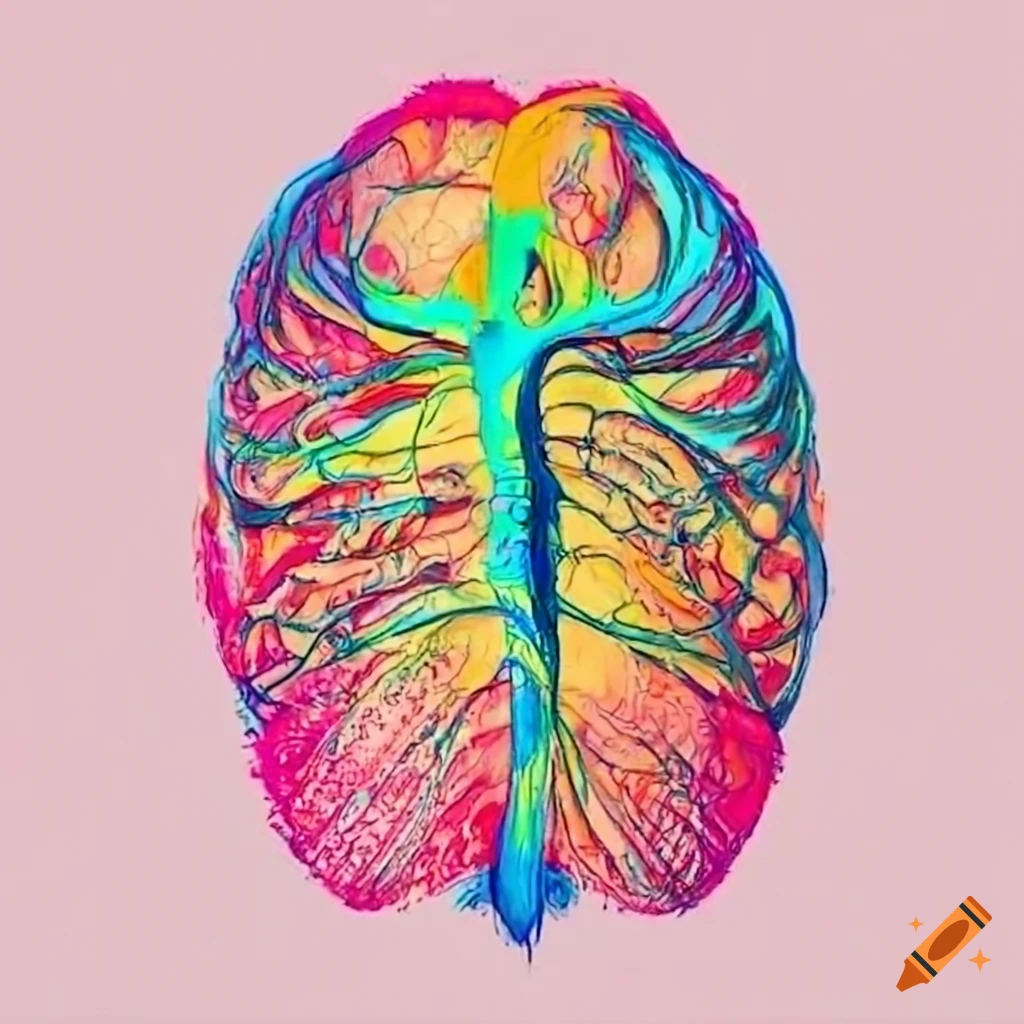 Nerve system illustration on Craiyon