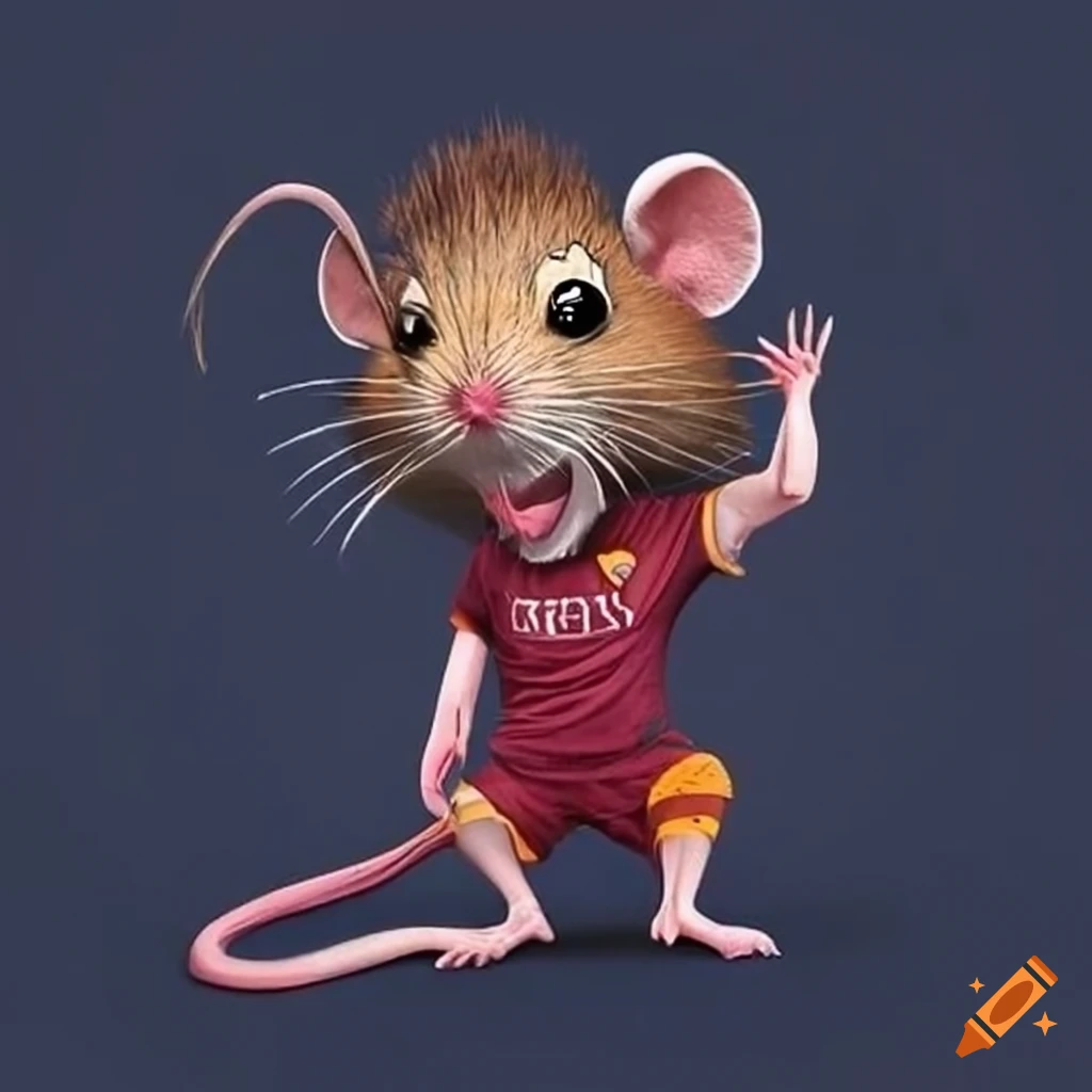 Mouse wearing as roma shirt on Craiyon