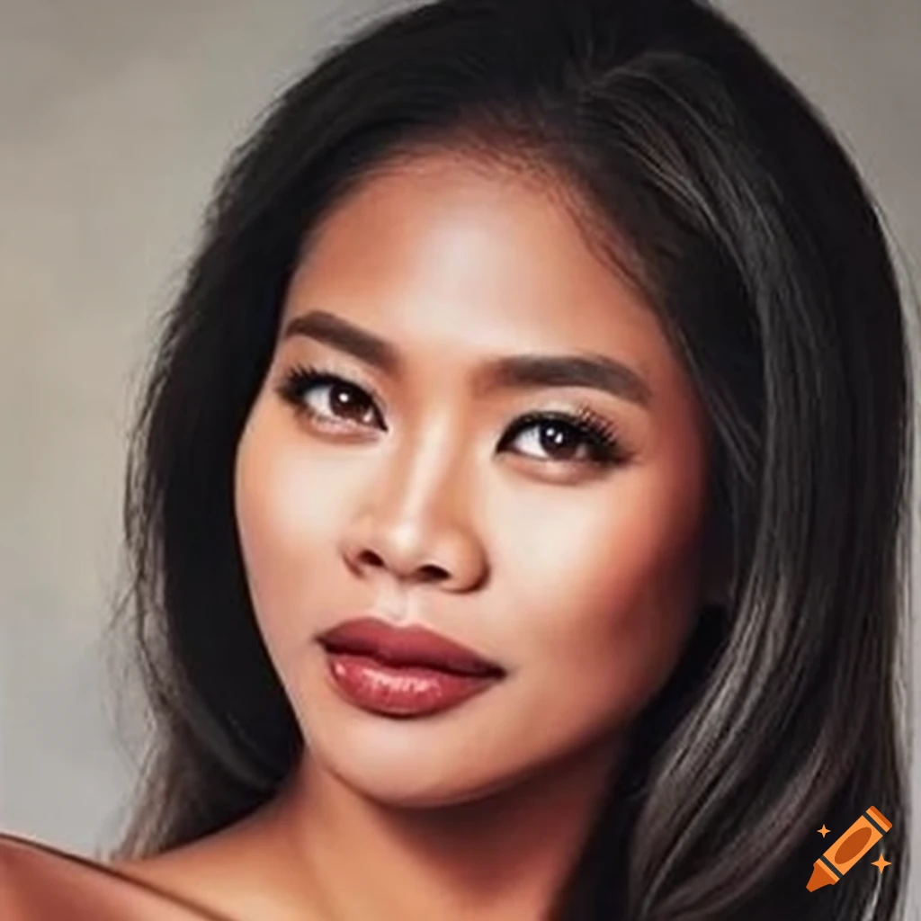 Hyperrealistic filipina woman with distinctive facial features on Craiyon