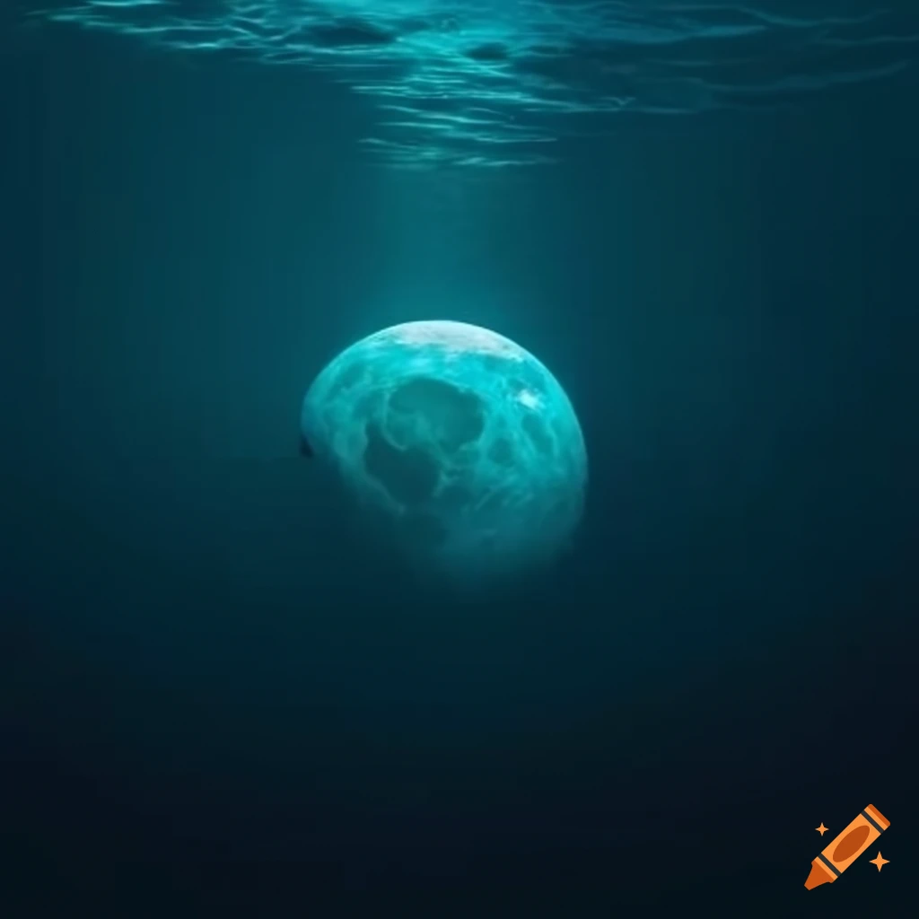 Underwater moon surface on Craiyon