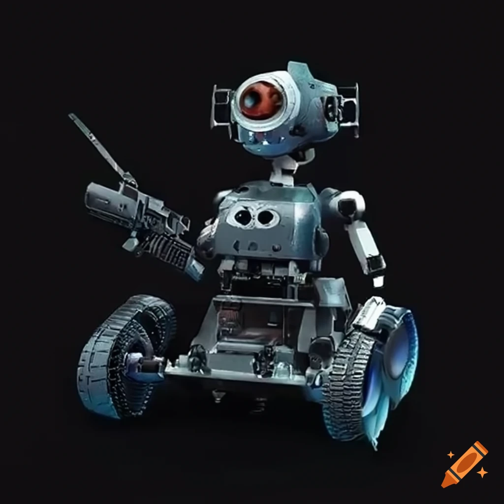 Cyclops robot rover armed with guns on Craiyon