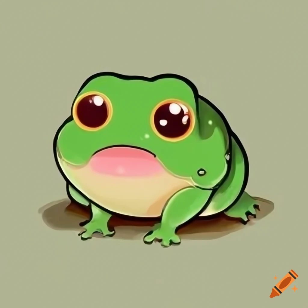 Kawaii rain frog on Craiyon