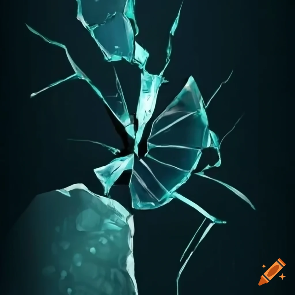 Shattered glass on Craiyon