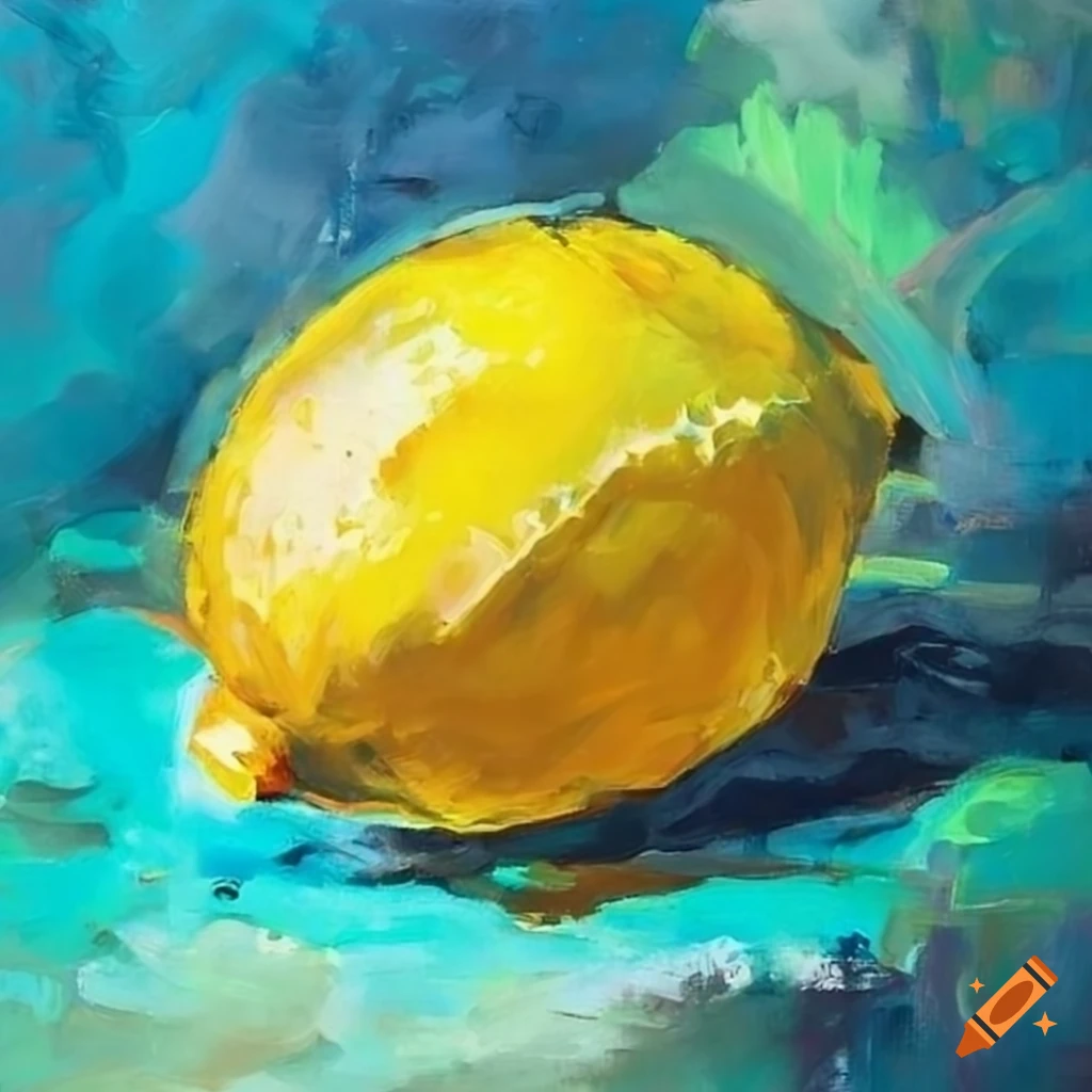 Acrylic lemons painted in vrubel style on Craiyon