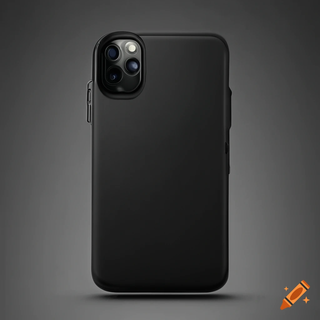 Matte black phone case with enhanced grip featuring the letters SC on ...