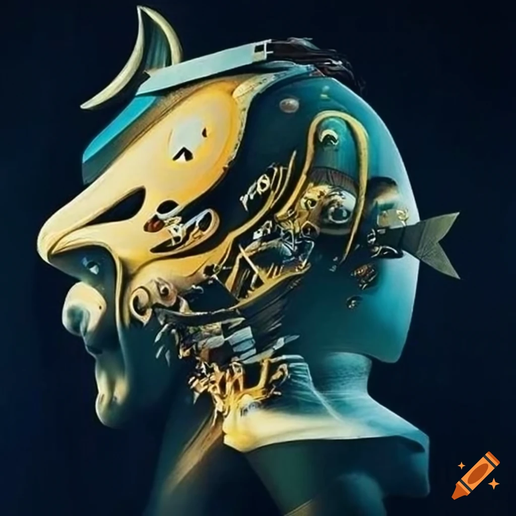 Avant-garde art design with collages and surreal imagery on Craiyon