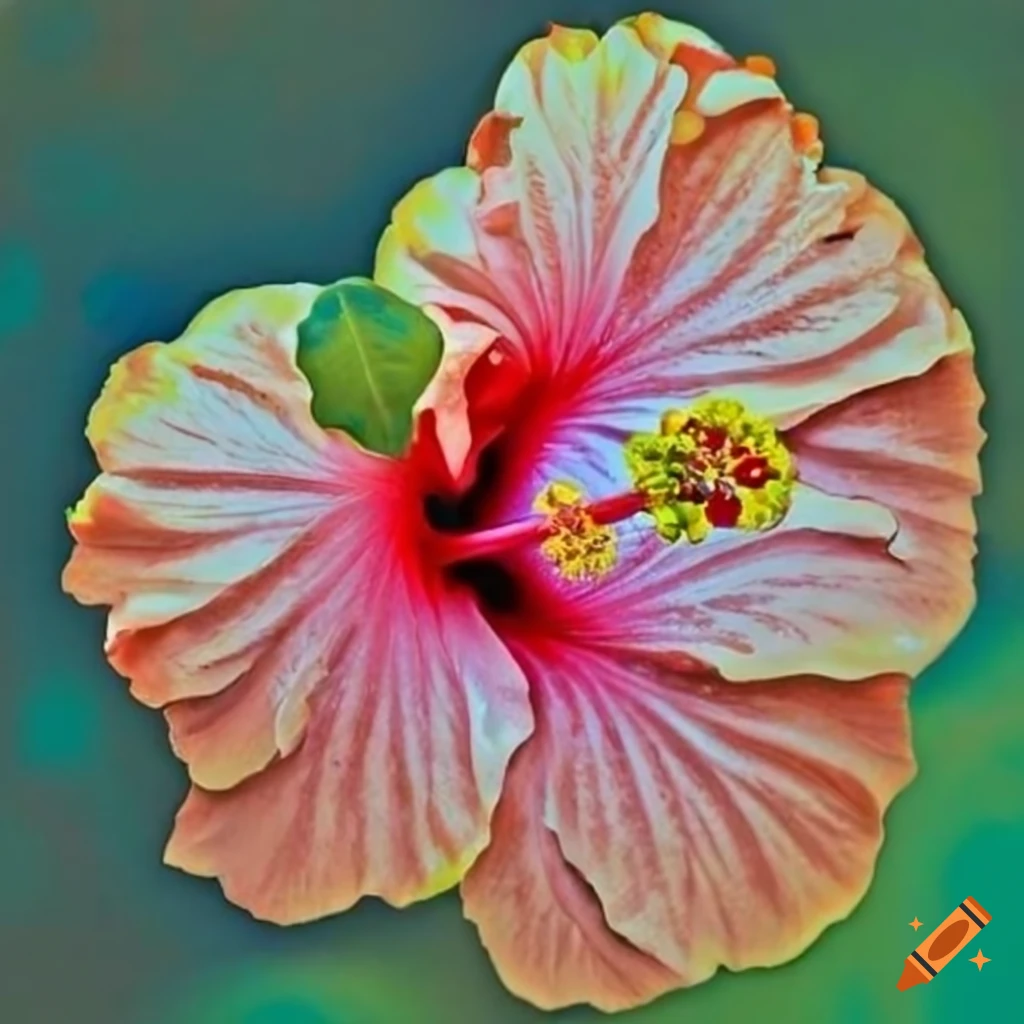 Beautiful hibiscus flower on Craiyon
