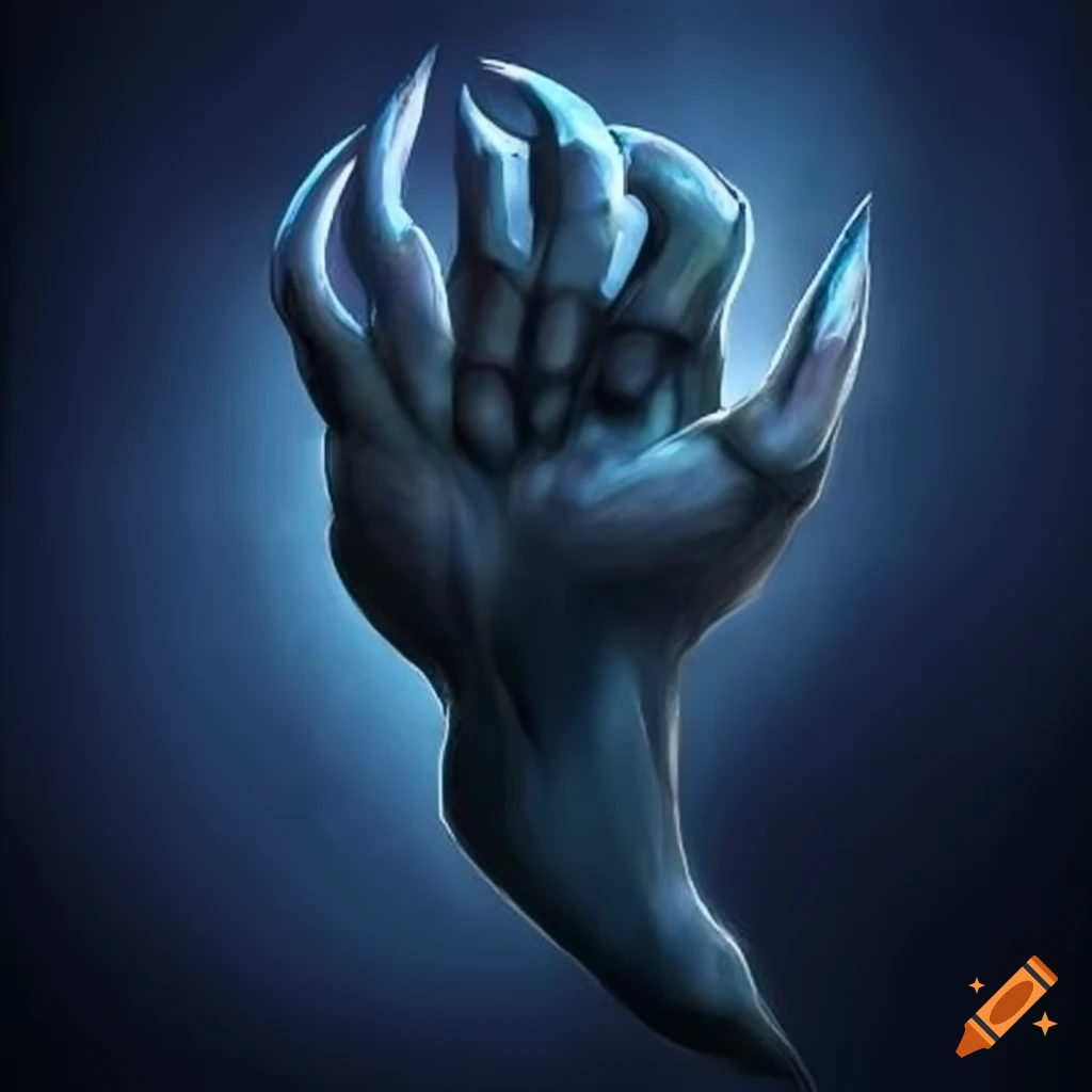 Fantasy-style claw-shaped symbol 'a' on Craiyon