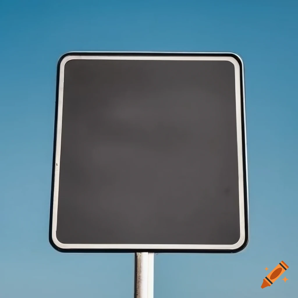 Rectangle steel road sign on Craiyon