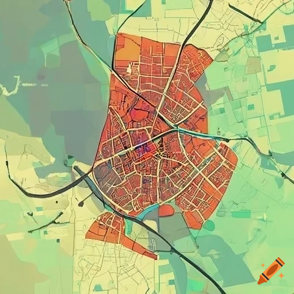 City map treasure hunt with various destinations in berlin on Craiyon