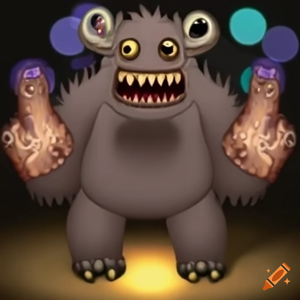 New monster creation for my singing monsters game on Craiyon