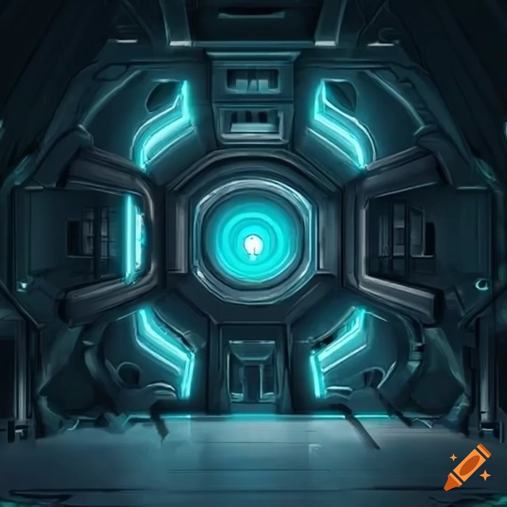 Futuristic sci-fi wall shapes concept art on Craiyon