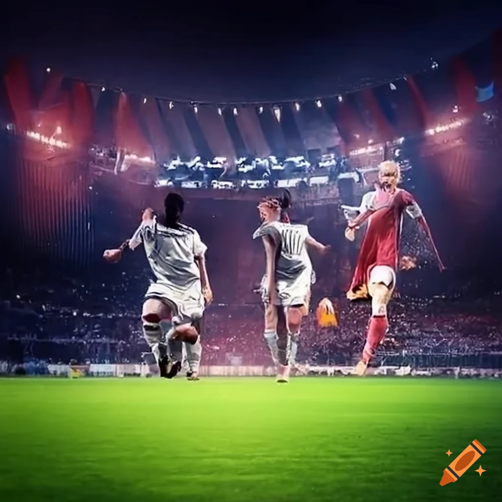 Euro 2024 soccer match on Craiyon