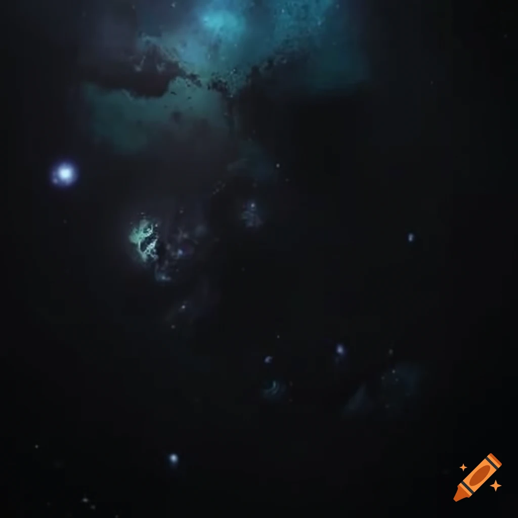 Abstract dark space stains overflow on Craiyon