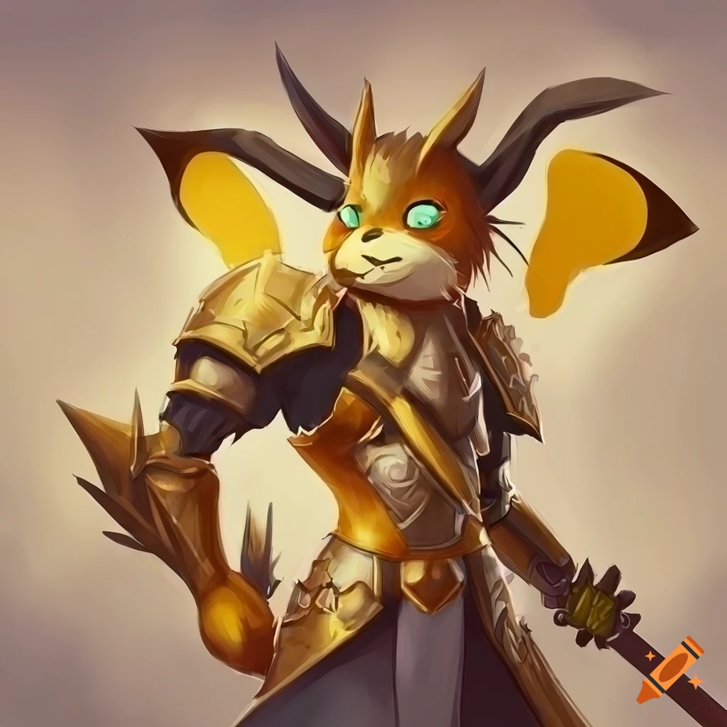 Anthro Raichu warrior in fantasy armor - Pokémon furry art by Stanley ...