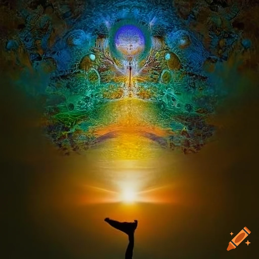 Abstract representation of metaphysical inquiry and soul's dialectical ...