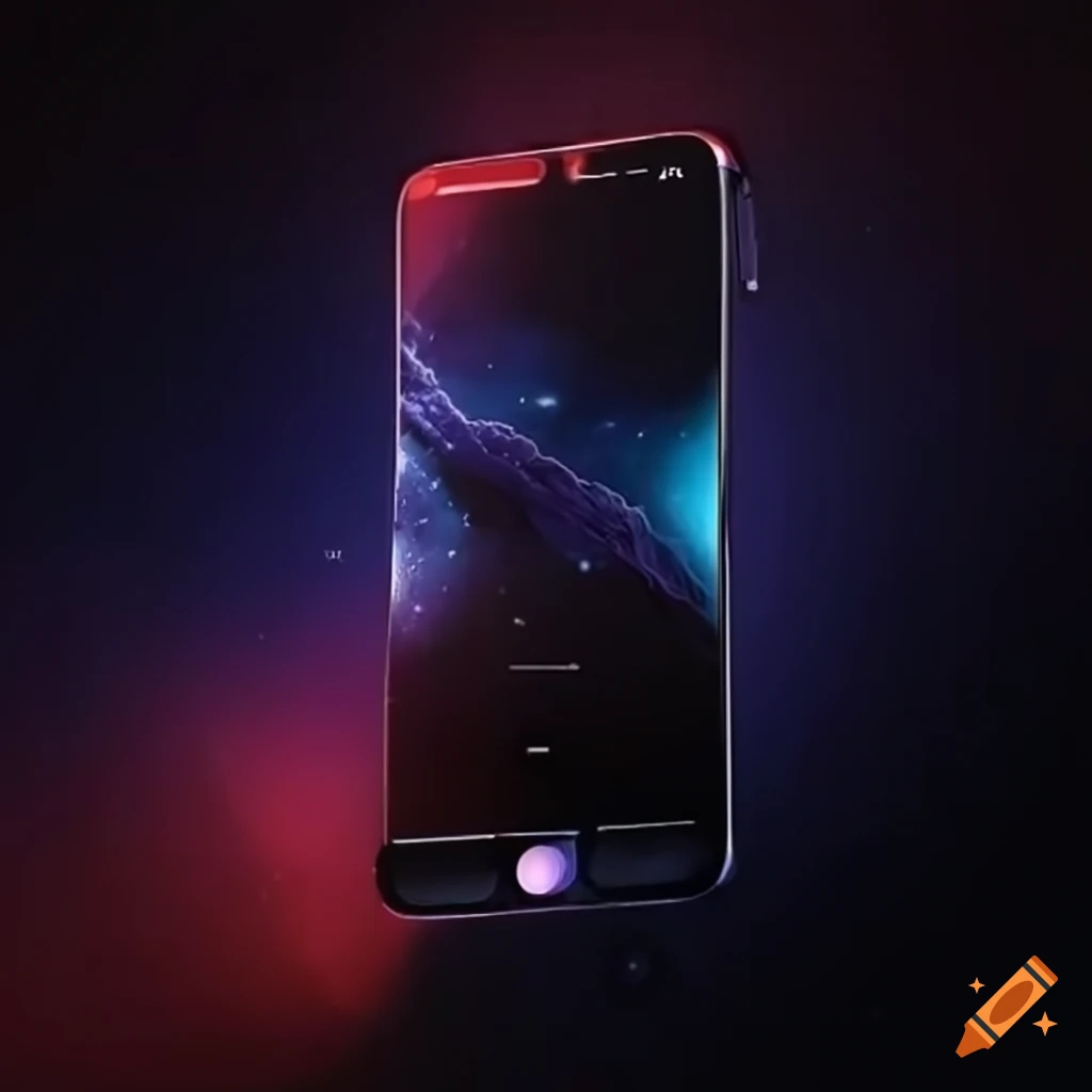 Techy space phone in outer space on Craiyon