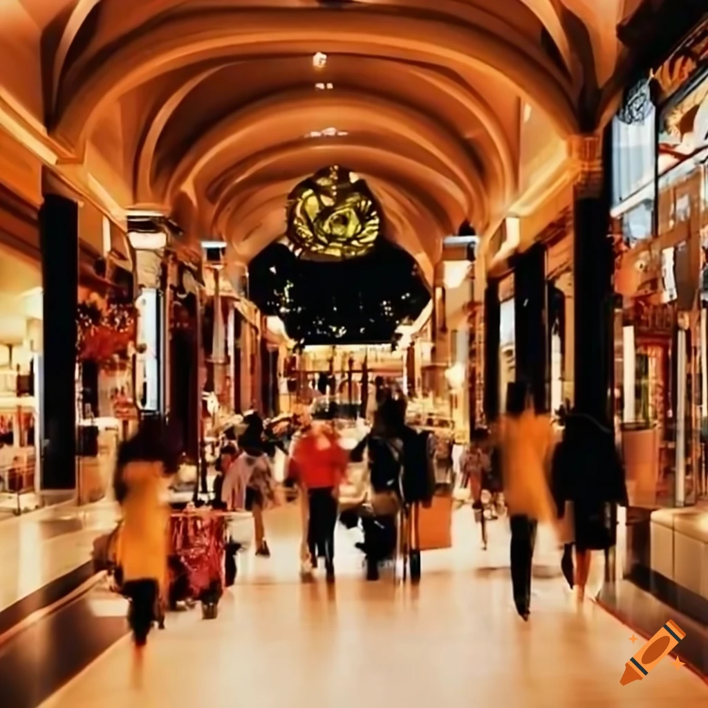 Fancy shopping center selling data on Craiyon