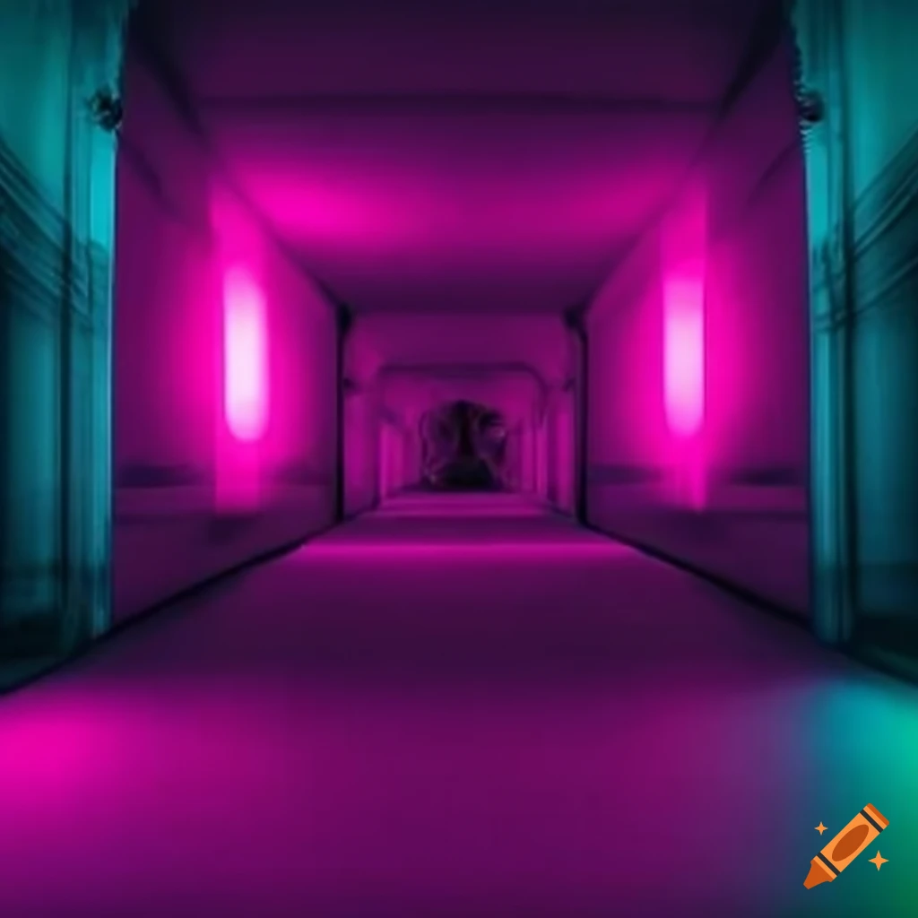 Pink alternate reality surreal scene on Craiyon