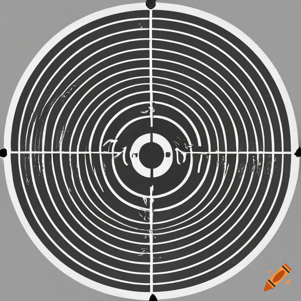 Paper shooting target with silhouette design on Craiyon