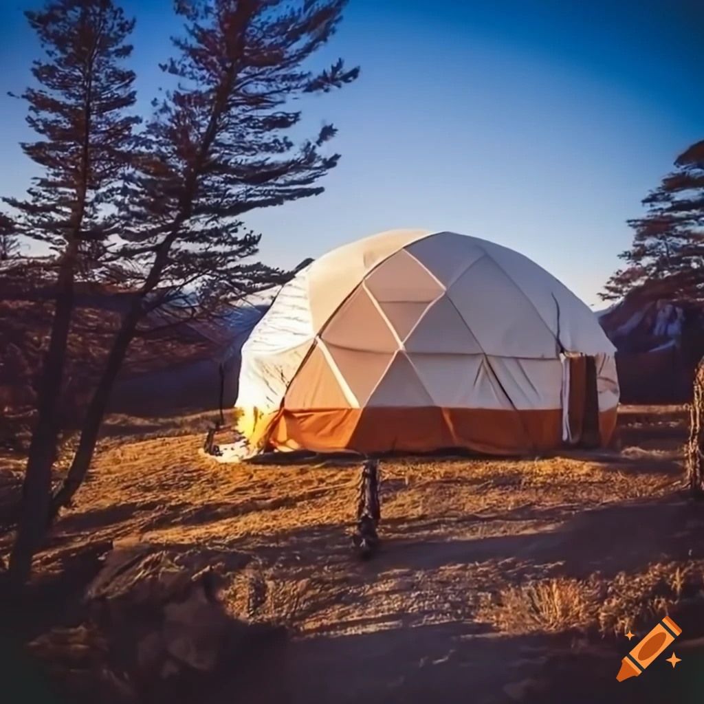 Glamping in Patagonia with snowy mountains, warm and cozy dome resort ...