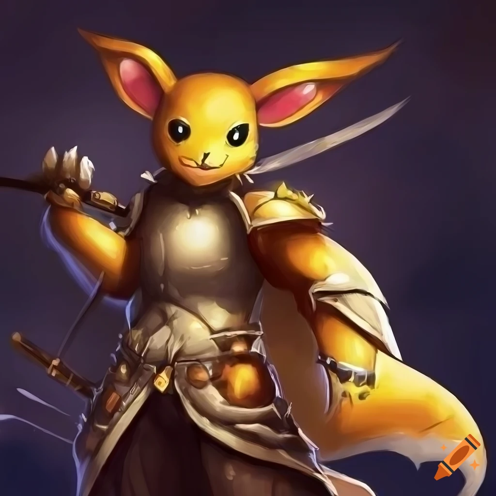 Anthro Raichu warrior in fantasy armor - Pokémon furry art by Stanley ...