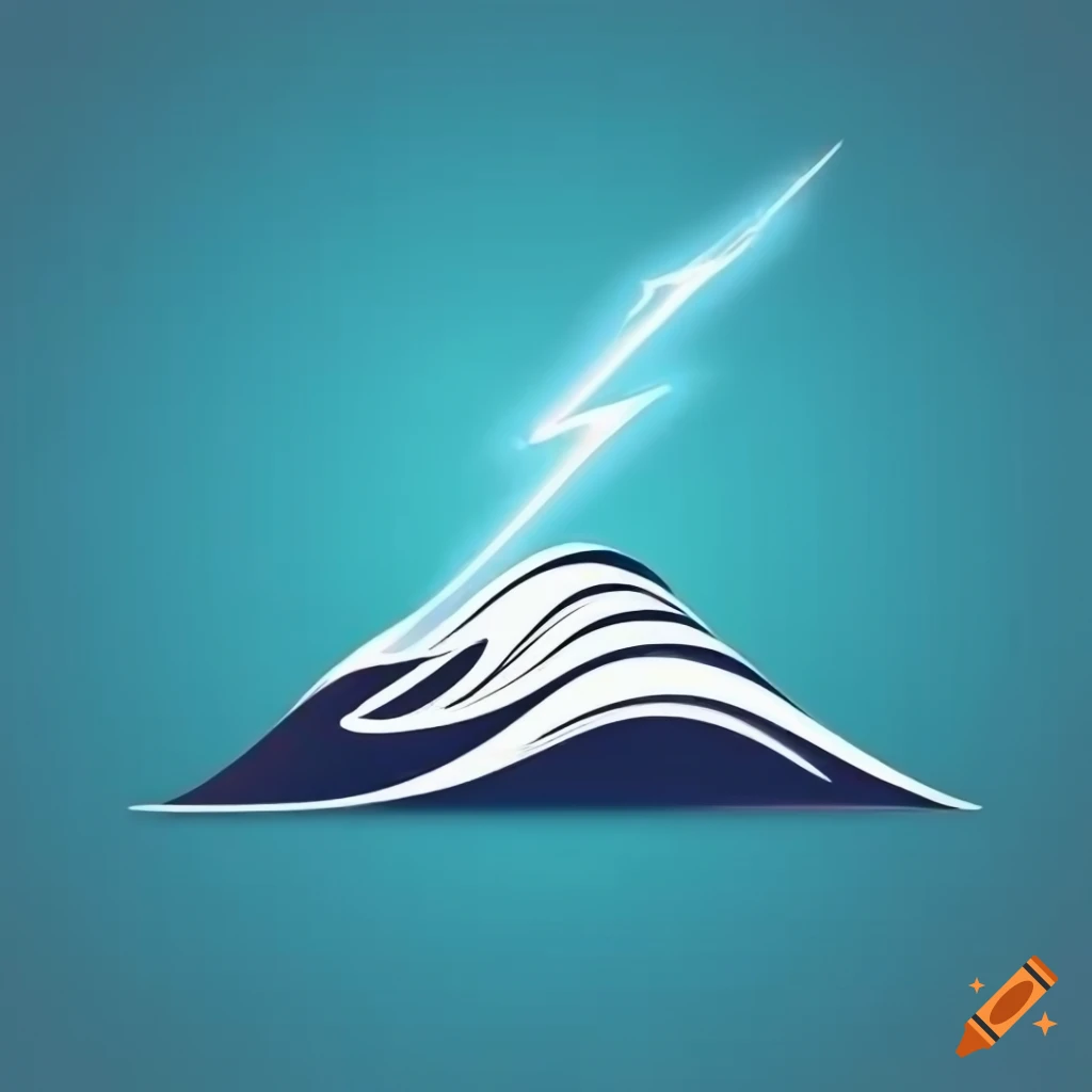 Summer lightning waves logo on Craiyon
